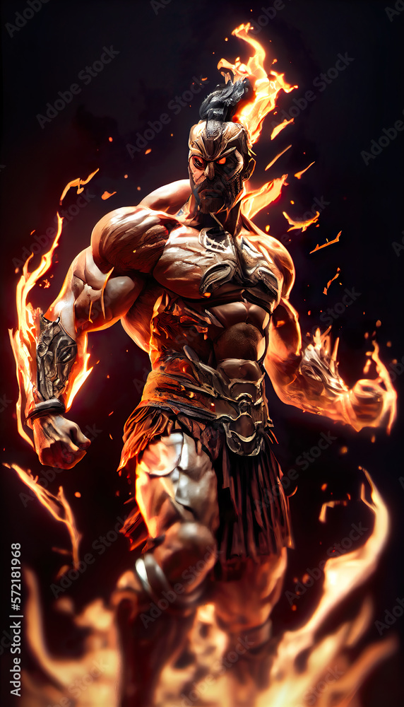 illustration of Ares. Ancient Greek God Ares, god of war, the spirit of ...