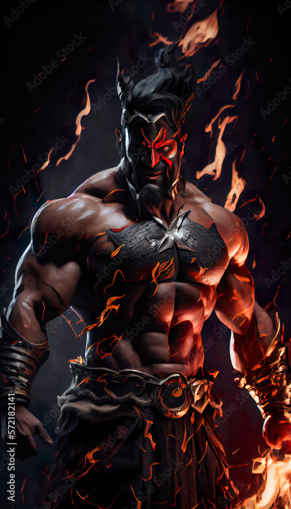 illustration of Ares. Ancient Greek God Ares, god of war, the spirit of ...