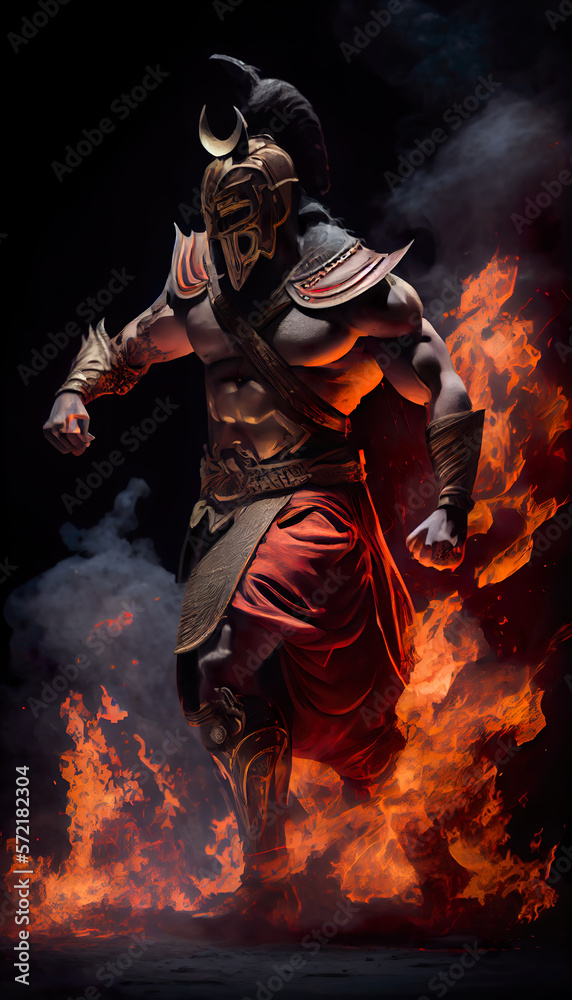 illustration of Ares. Ancient Greek God Ares, god of war, the spirit of ...
