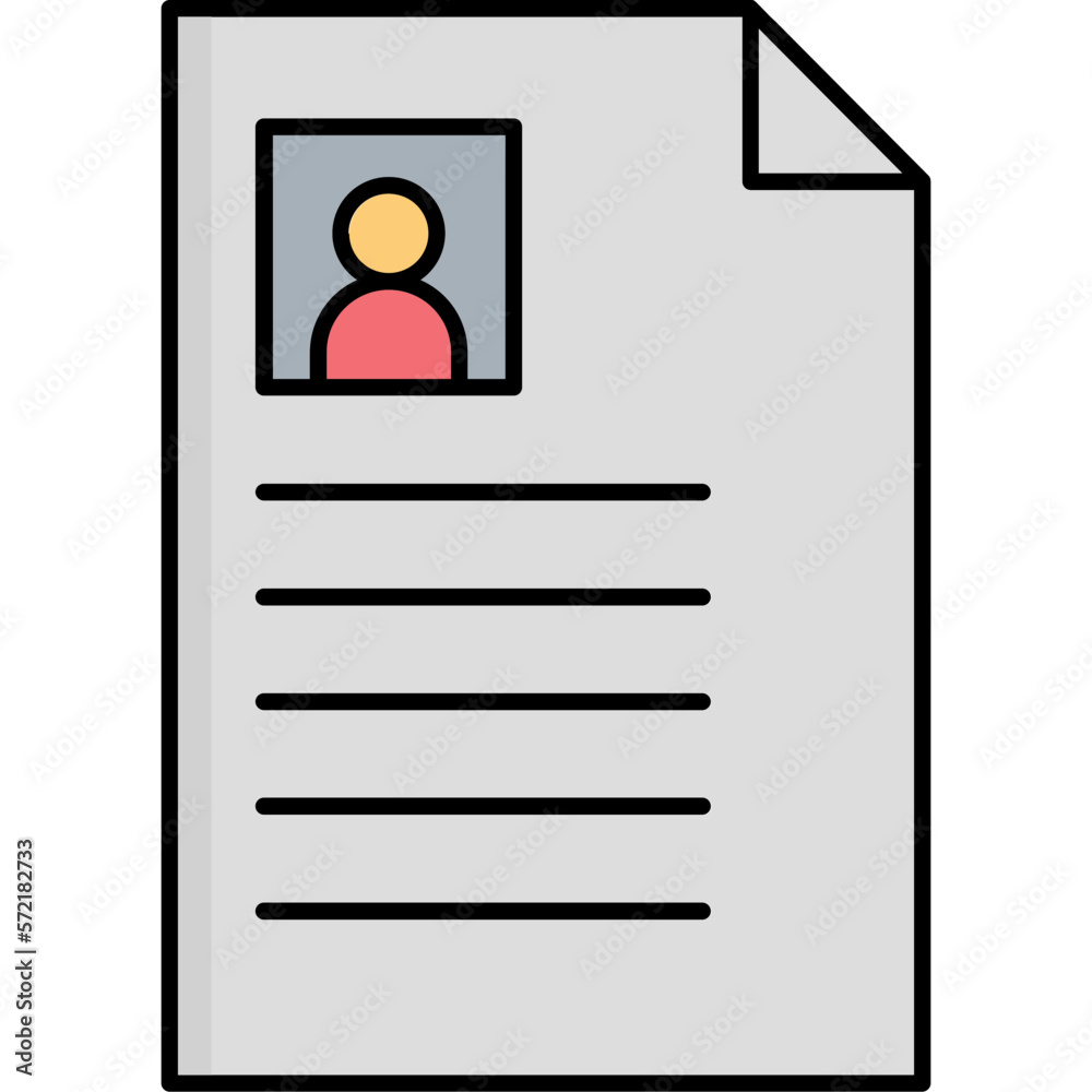 Biodata vector icon easily modify Stock Vector | Adobe Stock