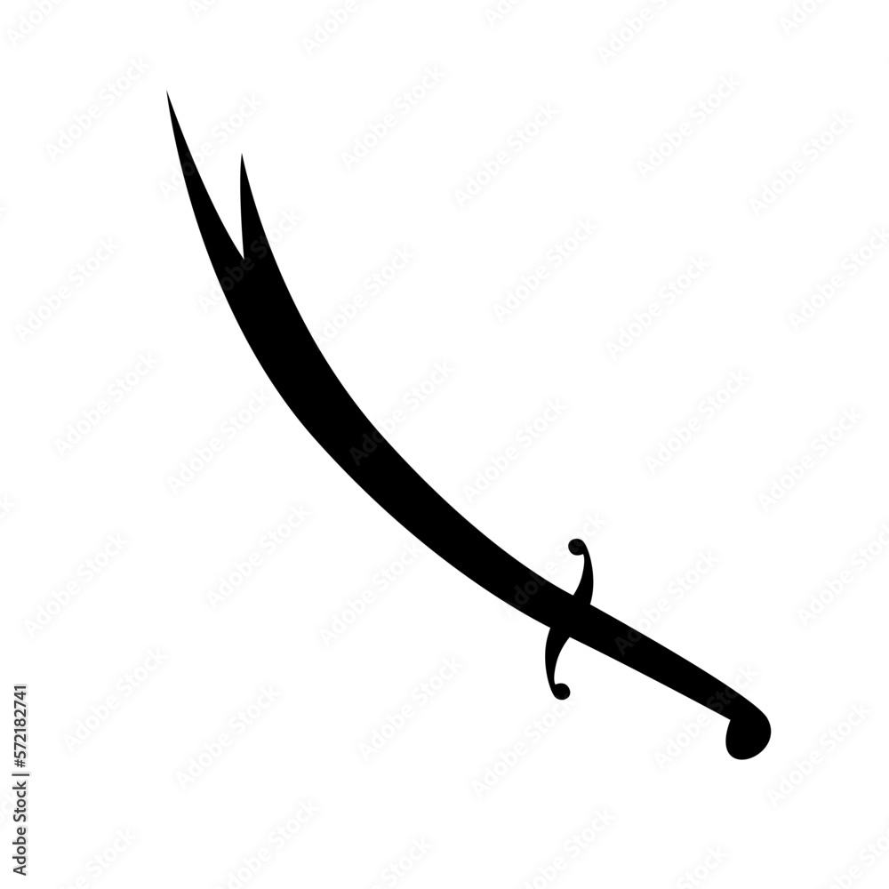 arabic sword illustration. middle eastern army weapons Islamic sword ...