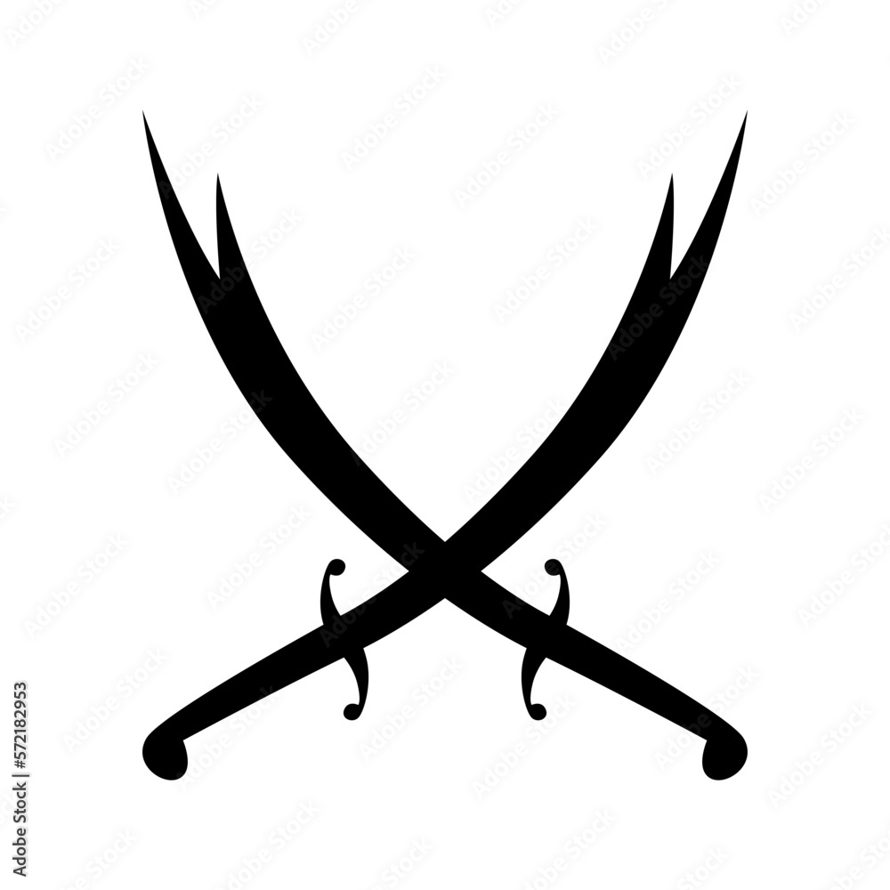 Vetor de arabic sword illustration. middle eastern army weapons Islamic ...