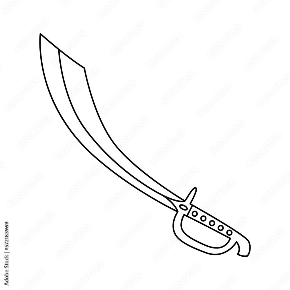 arabic sword illustration. middle eastern army weapons Islamic sword ...