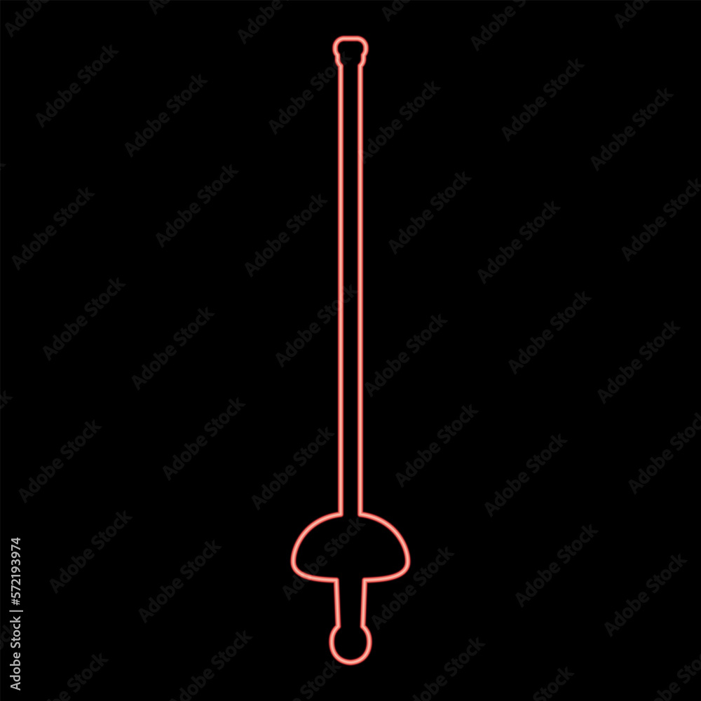 Neon rapier epee saber fencing sword old cold weaponry melee weapon for ...