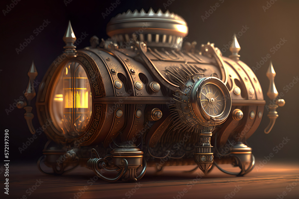 Industrial Machinery Meets Retro-Futuristic Design Digital Art | AI ...