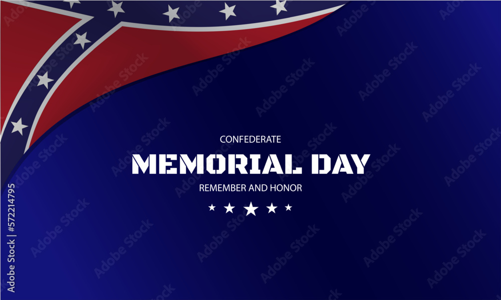 Confederate Memorial Day background design vector illustration ...