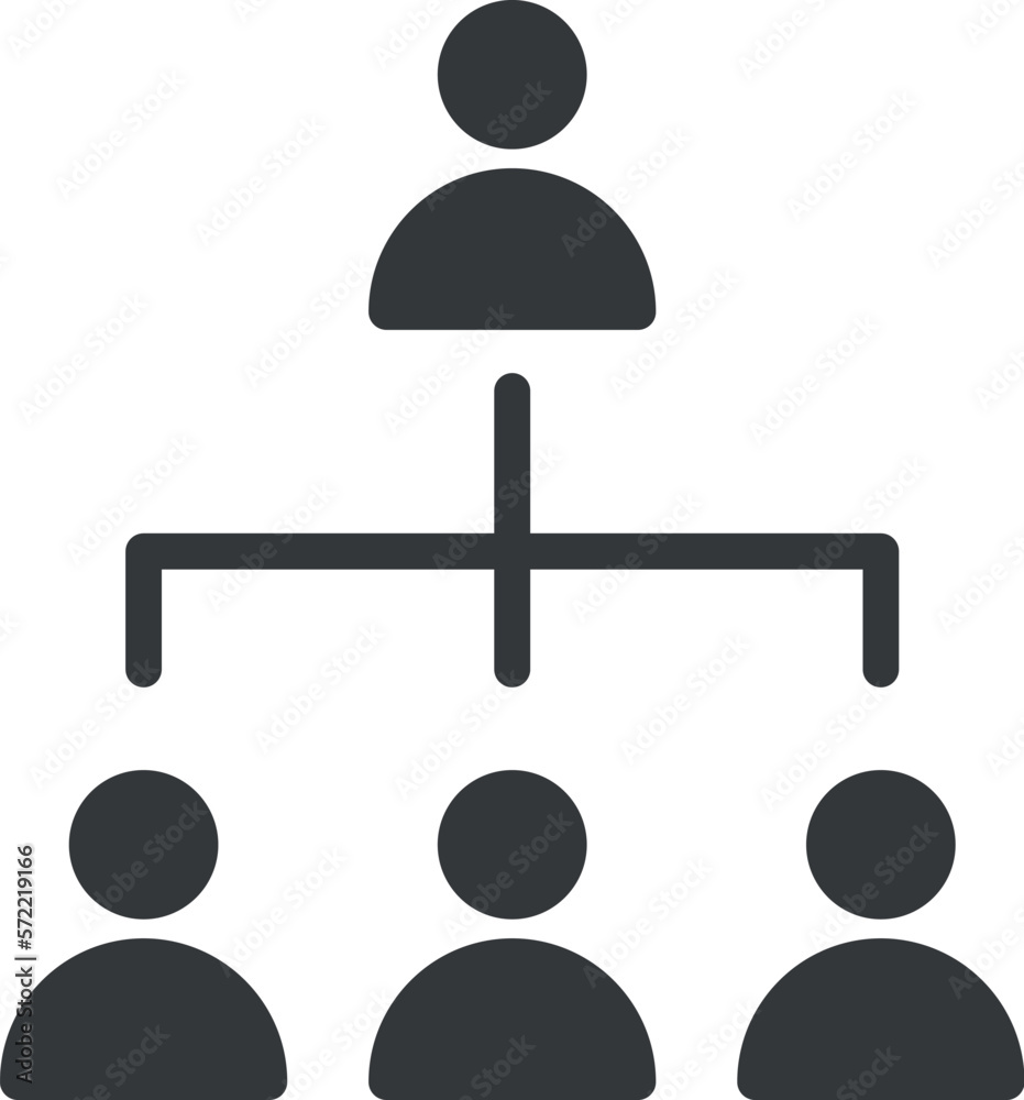 hierarchy structure icon.filled hierarchy structure icon from business collection. flat glyph ...