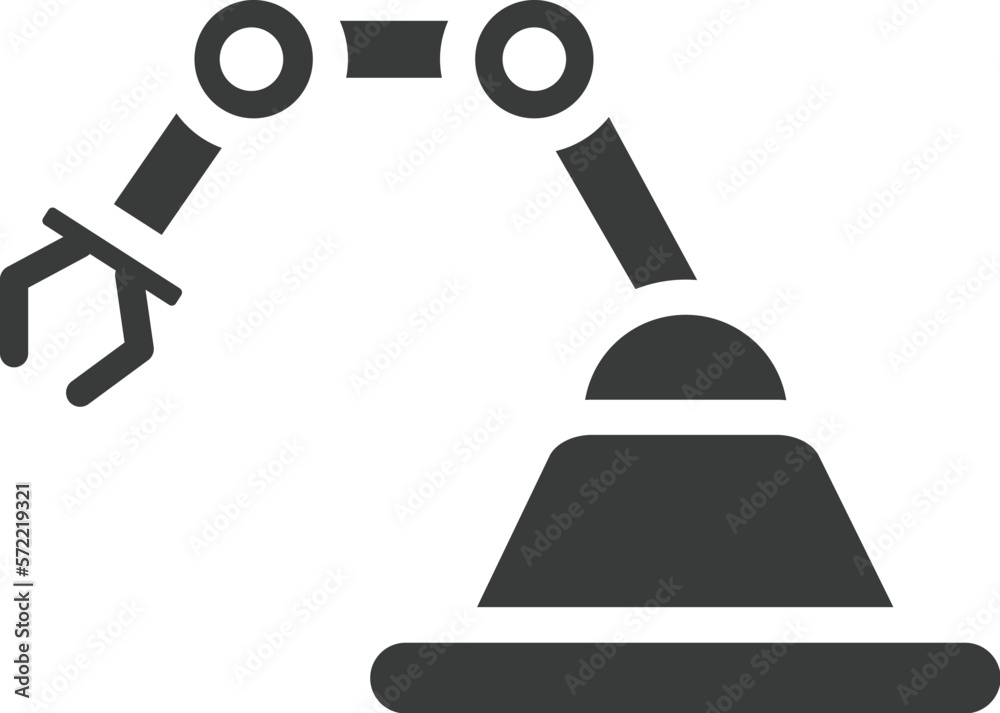 mechanical arm icon. filled mechanical arm icon from artificial ...