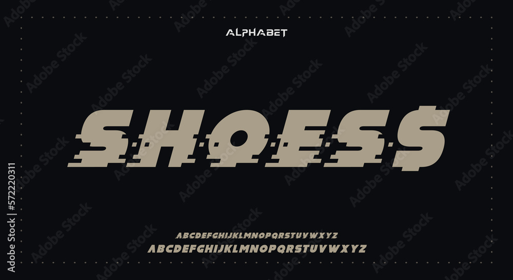shoes Abstract Fashion Best font alphabet. Minimal modern urban fonts ...