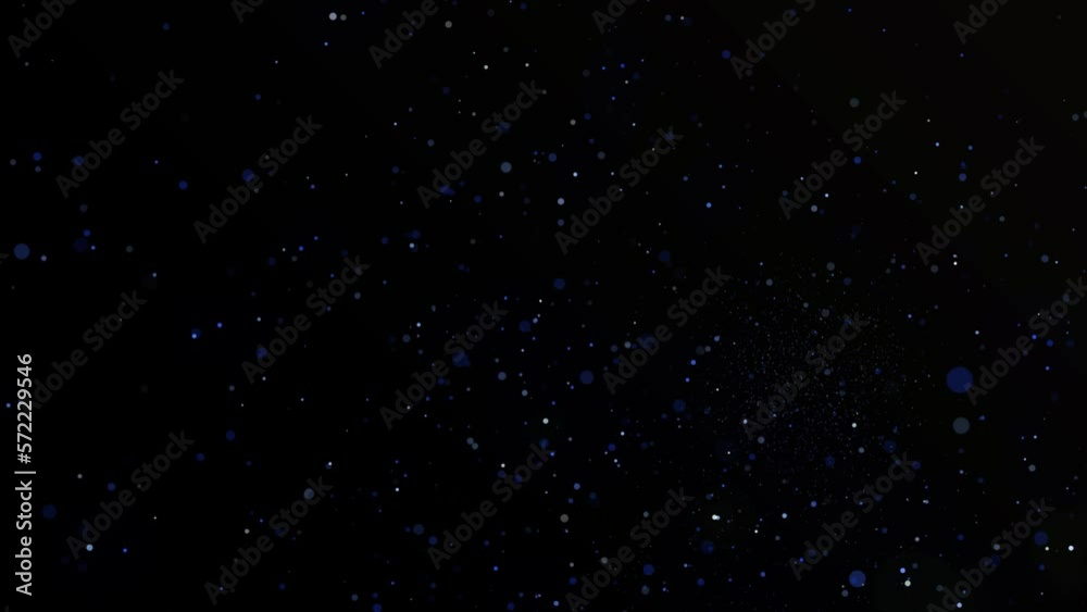 Stockvideo White And Blue Floating Dust On Black Background.dust ...