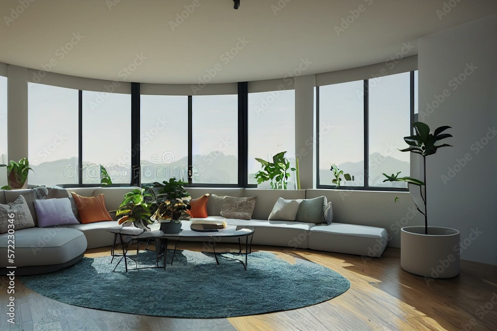 360 degree full panorama environment map of living room studio with ...
