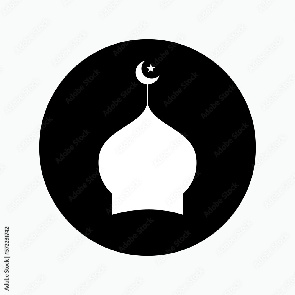 Mosque Icon - Vector, Sign and Symbol for Design, Presentation, Website ...