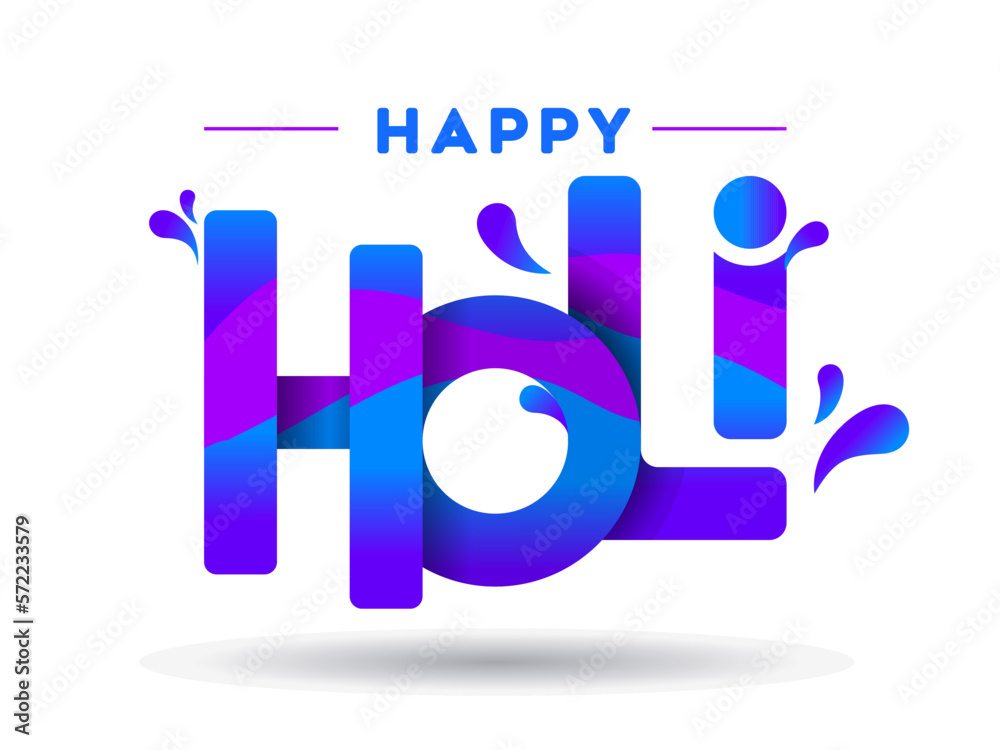 Happy Holi colorful calligraphy Logo, banner, Icon, Design, Sticker ...