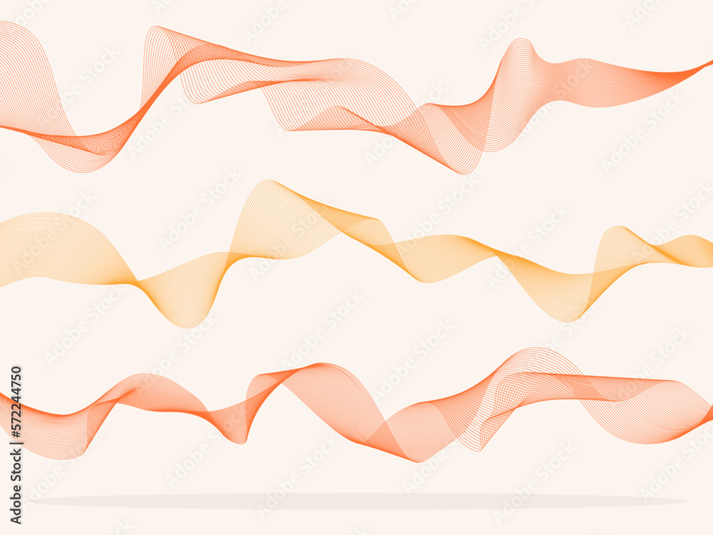 Abstract waves line art vector design Stock Vector | Adobe Stock