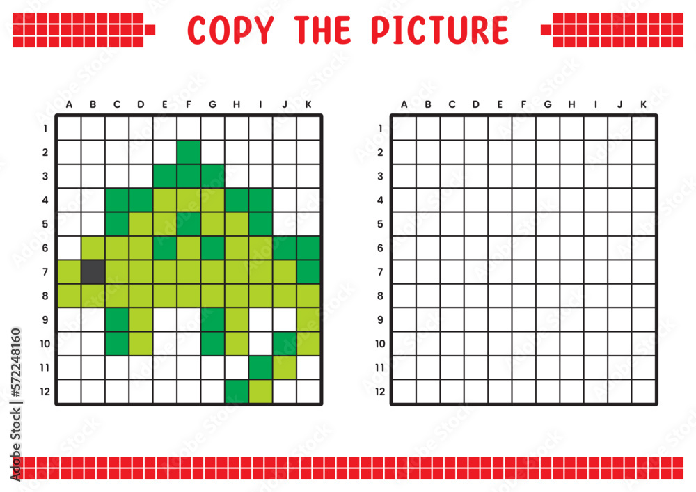 Copy the picture, complete the grid image. Educational worksheets ...