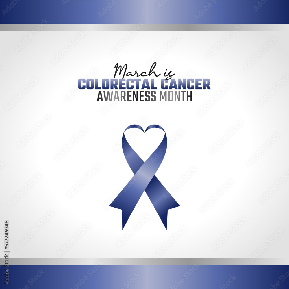 vector graphic of colorectal cancer awareness month good for colorectal ...