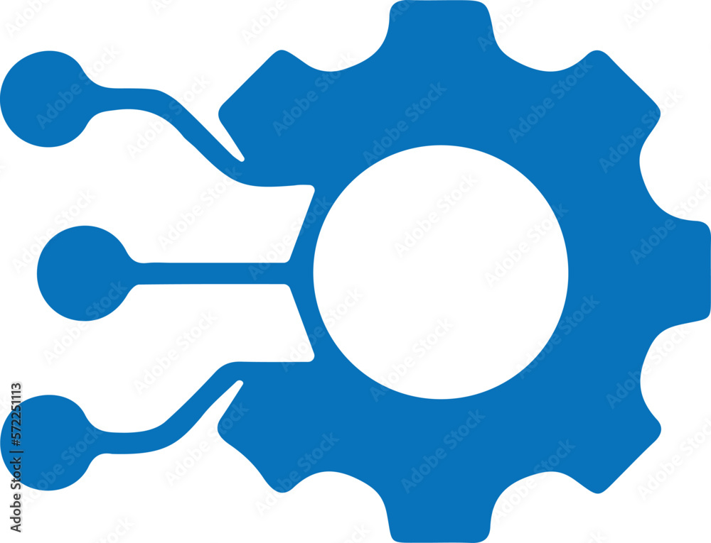 Data Integration Icon Data Management Icon Blue Vector Stock Vector