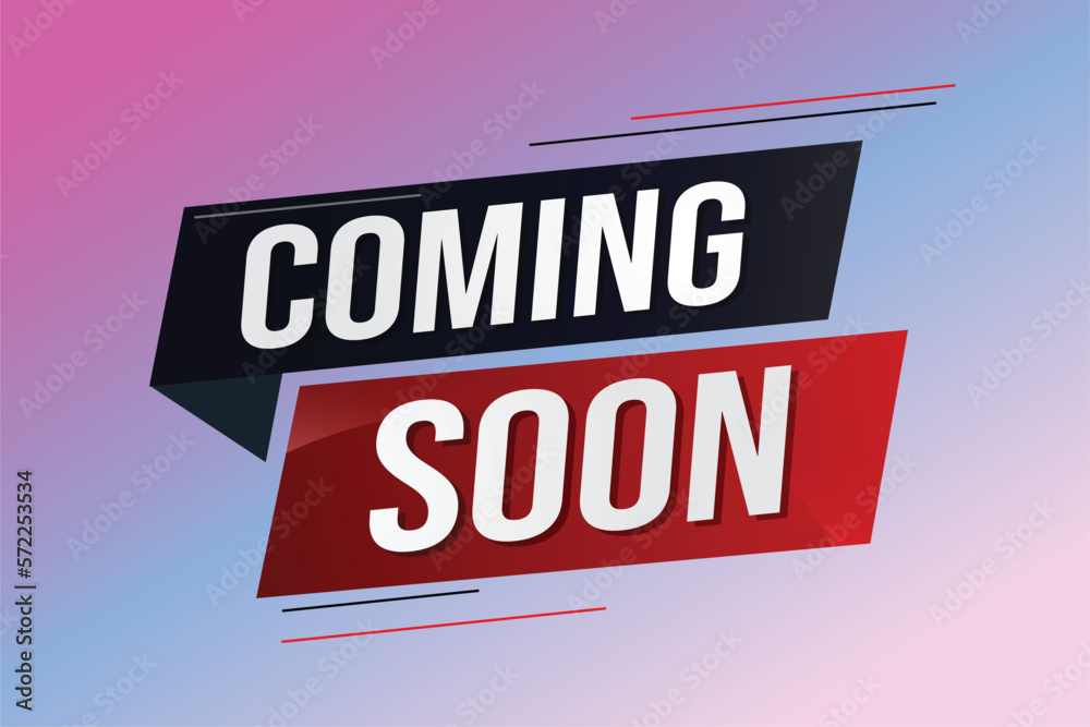 coming soon word concept vector illustration with lines 3d style for ...