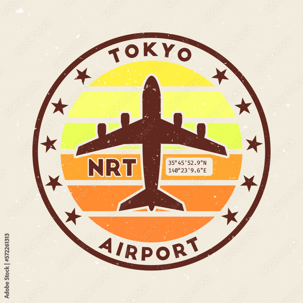 tokyo-airport-insignia-round-badge-with-vintage-stripes-airplane