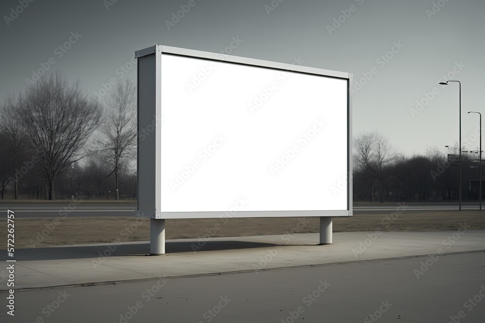 Blank billboard on the street. Mock up template for Design or product ...