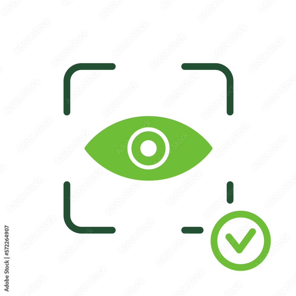 Eye Scan ID Line Icon. Vision Scanning Technology for Security Access ...