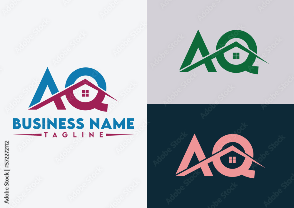 Letter AQ logo design vector template, AQ logo Stock Vector | Adobe Stock