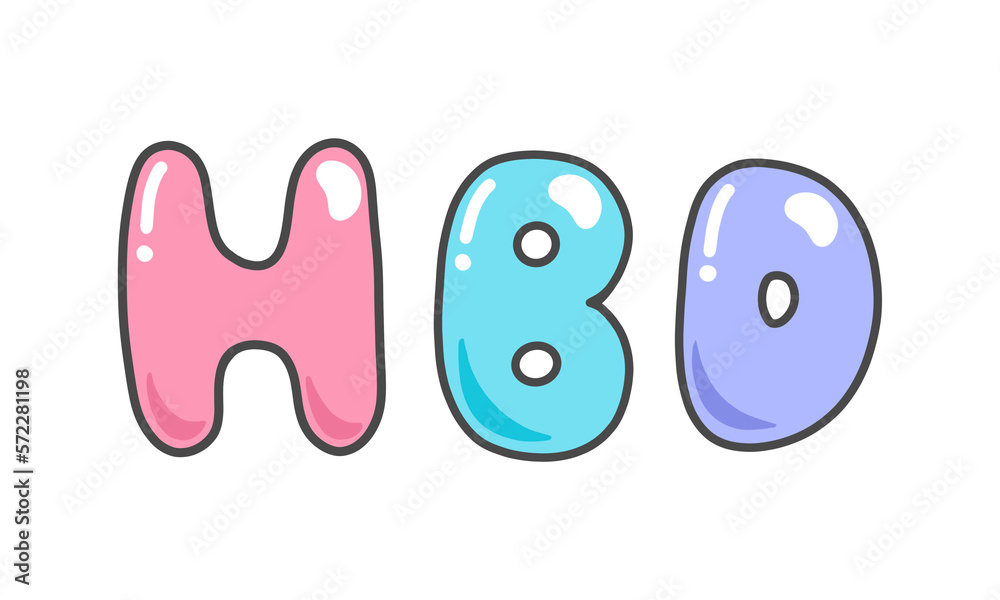 Happy birthday, HBD text on transparent background , illustration ...