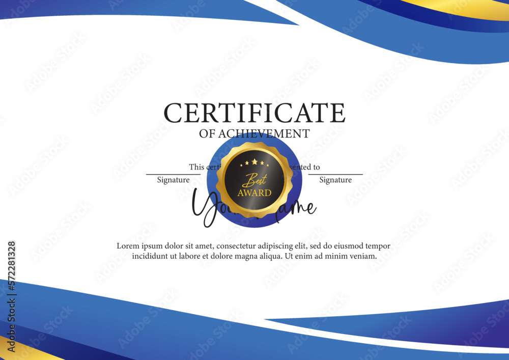 Creative colorful certificate template design. Certificate template ...
