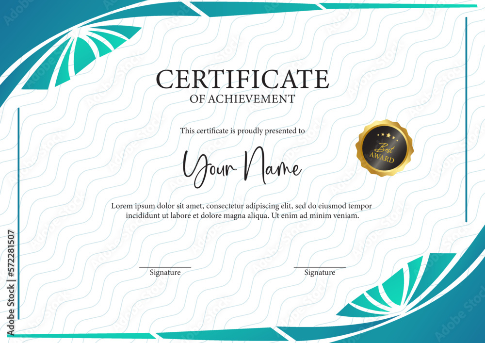Creative colorful certificate template design. Certificate template ...