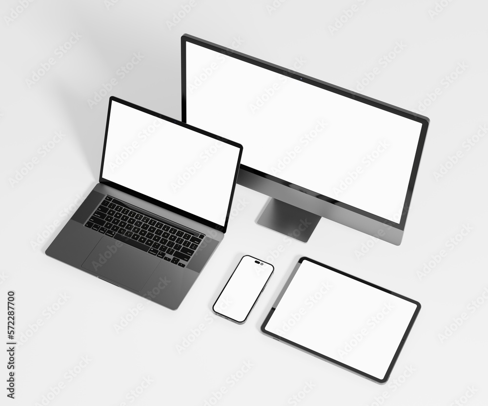 Responsive Web Design and website Mockup, Devices Mock up, Smartphone ...