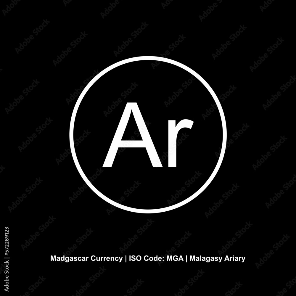 Madagascar Currency Symbol, Malagasy Ariary Icon, MGA Sign. Vector ...