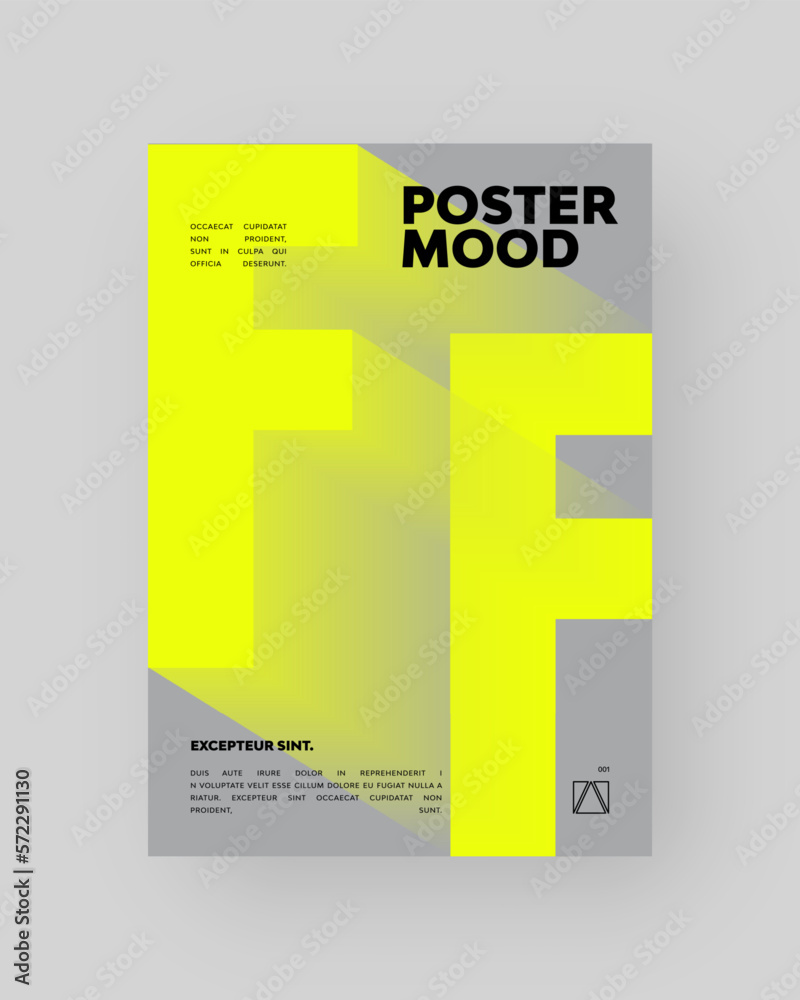Abstract Posters Design. Vertical A4 format. Modern placard. Strict and ...