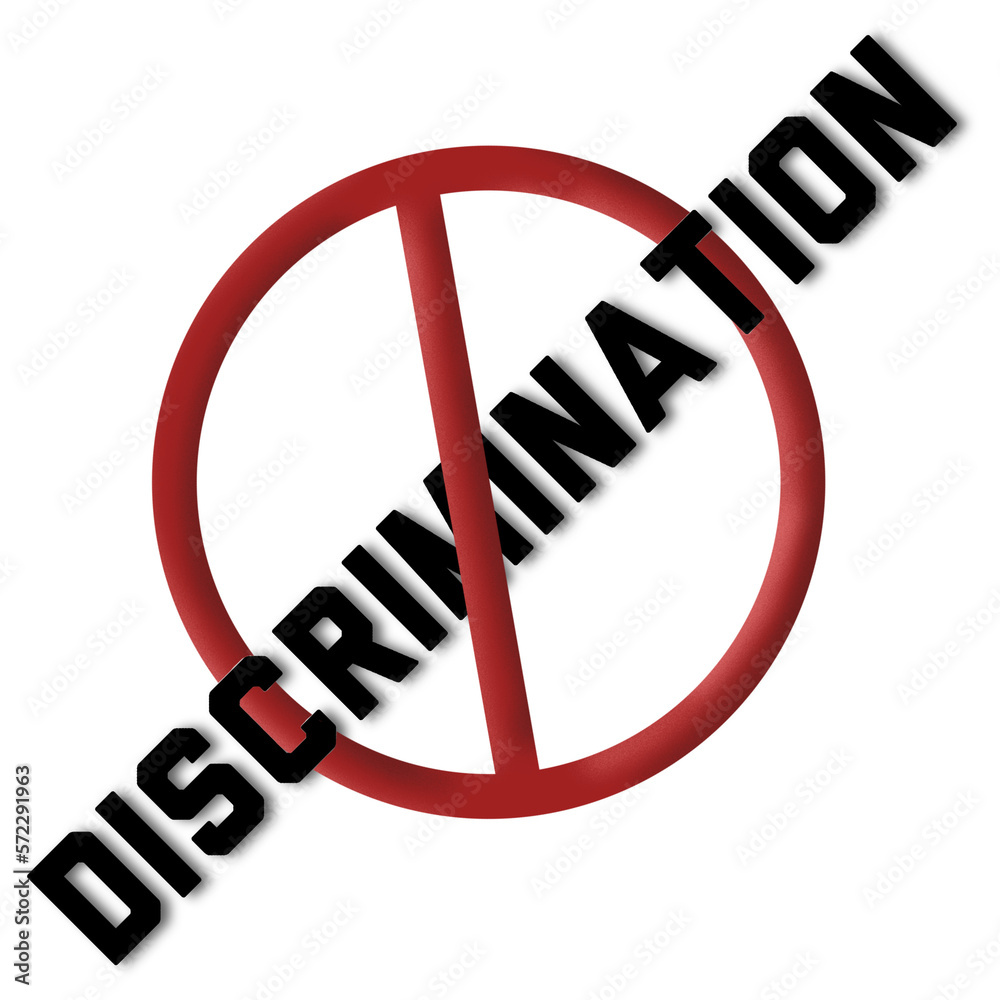 hand drawing illustration of concept of no discrimination. commemorate ...