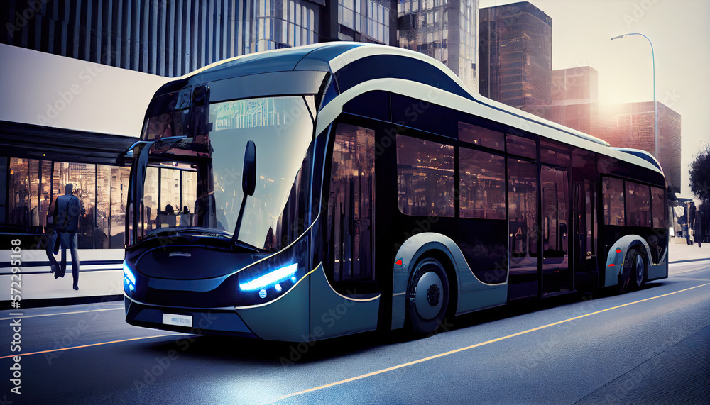 Automated unmanned transport Bus, Future of autonomus Bus transportation, Automated guided ...