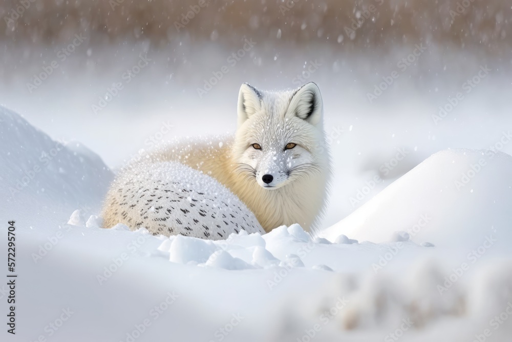 Fotografía profesional zorro ártico, zorro de las nieves, zorro blanco ...