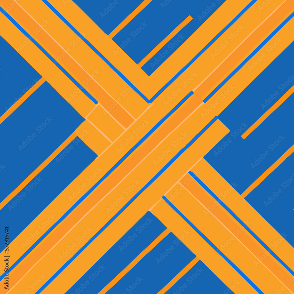 Pattern With Blue And Yellow And Orange Diagonal Lines Vector ...