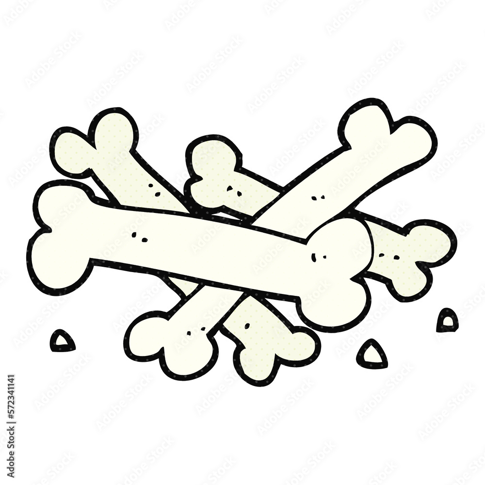 cartoon pile of bones Stock Illustration | Adobe Stock