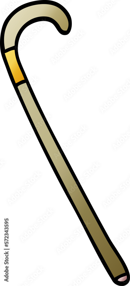 cartoon doodle walking stick Stock Illustration | Adobe Stock