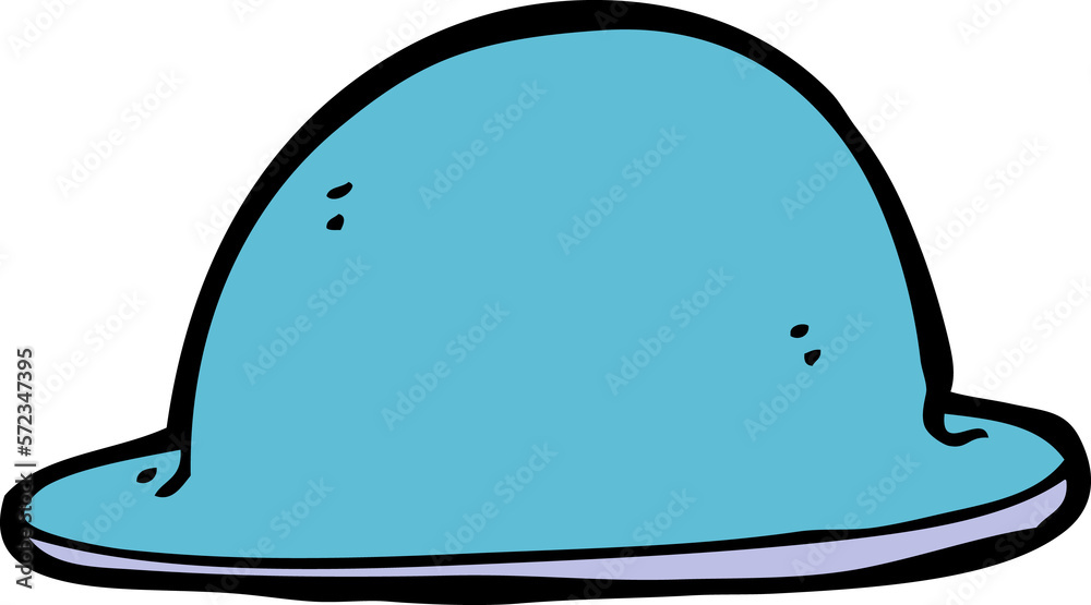 cartoon red bowler hat Stock Illustration | Adobe Stock