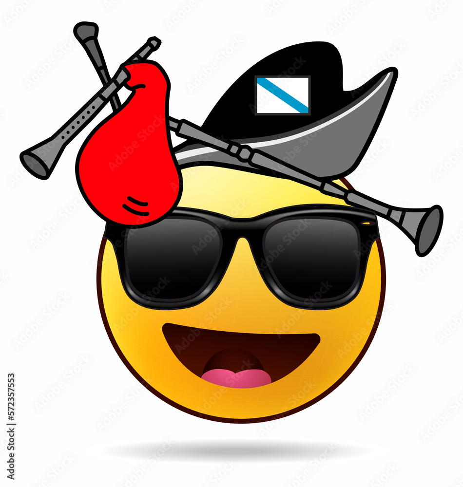 SPANISH REGION EMOTICON ISOLATED ON WHITE BACKGROUND Stock Illustration ...