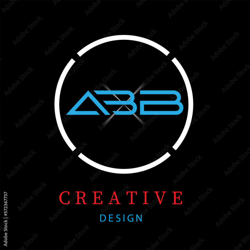 Vecteur Stock Abb Letter Shape Design Of The Letters Abb In A Circle Abb Letters In A Stylish