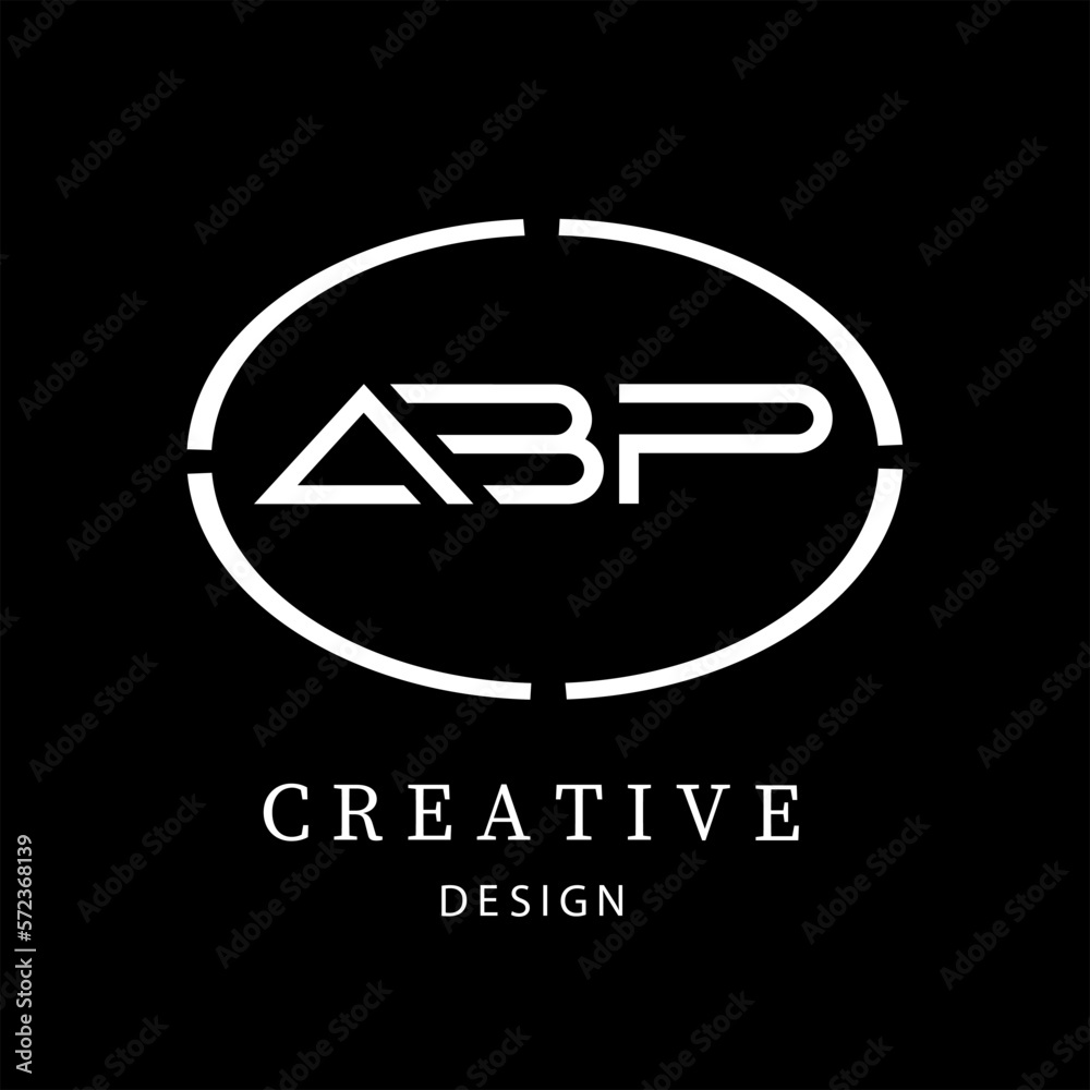 ABP Letter shape. Design of the letters ABP in a circle. ABP letters in ...