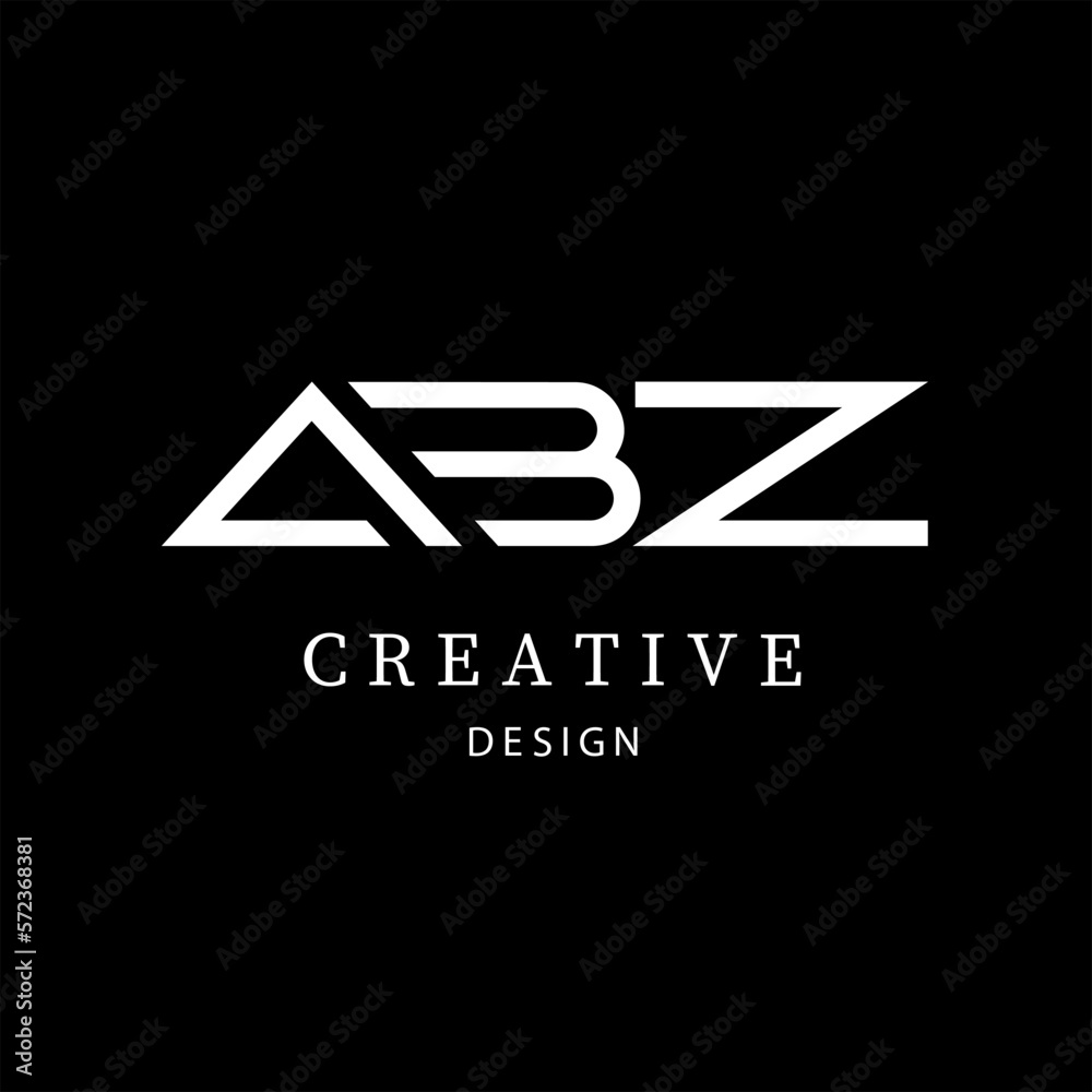 ABZ Letter shape. Design of the letters ABZ in a circle. ABZ letters in ...