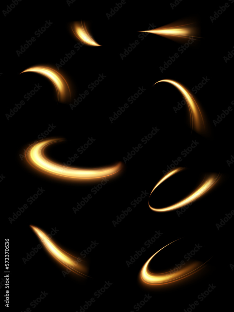 Magic golden wind png festive isolated on transparent background ...