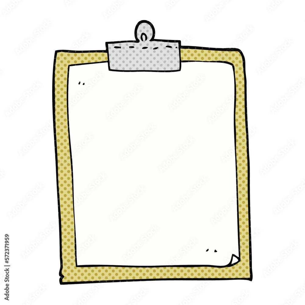 cartoon clipboard Stock Illustration | Adobe Stock
