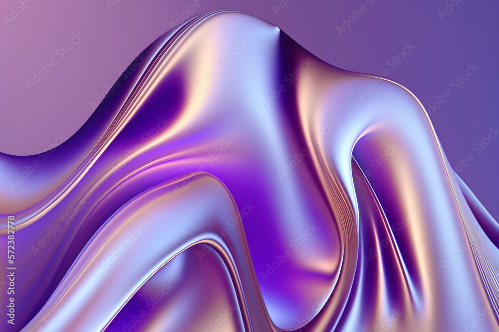 texture Abstract fluid iridescent holographic neon curved wave in motion colorful background 3d ...