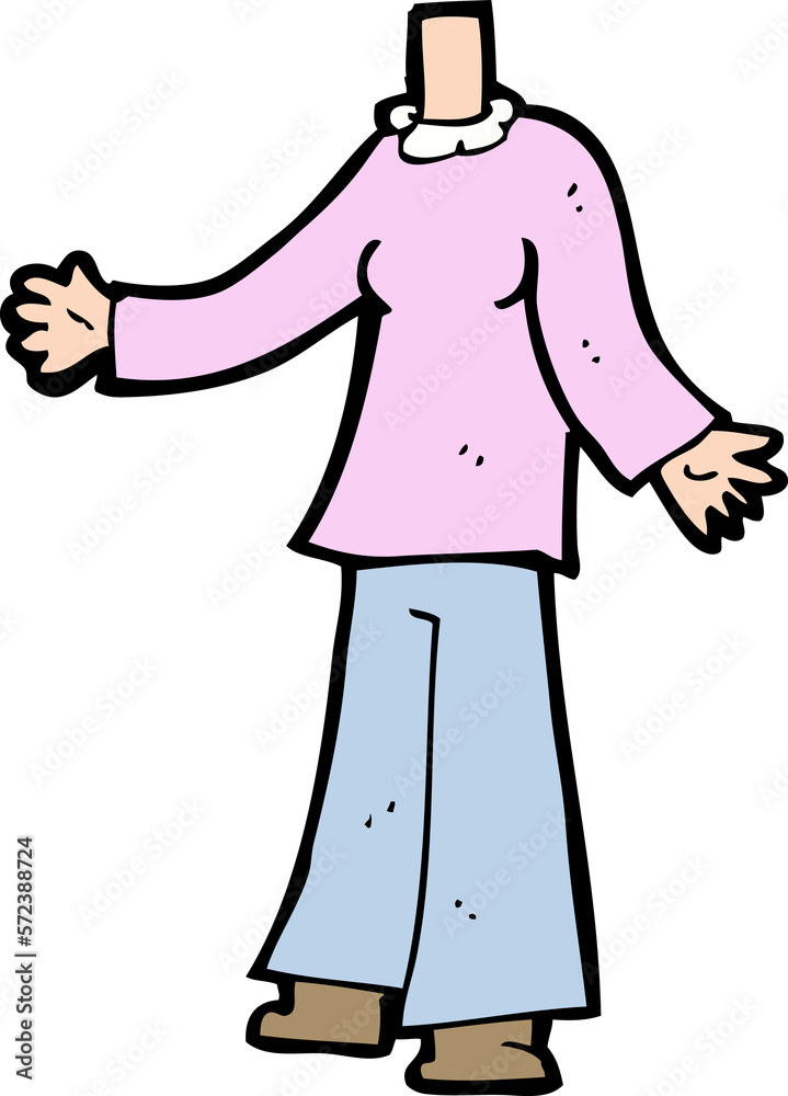 cartoon female body (add photos or mix and match cartoons) Stock ...