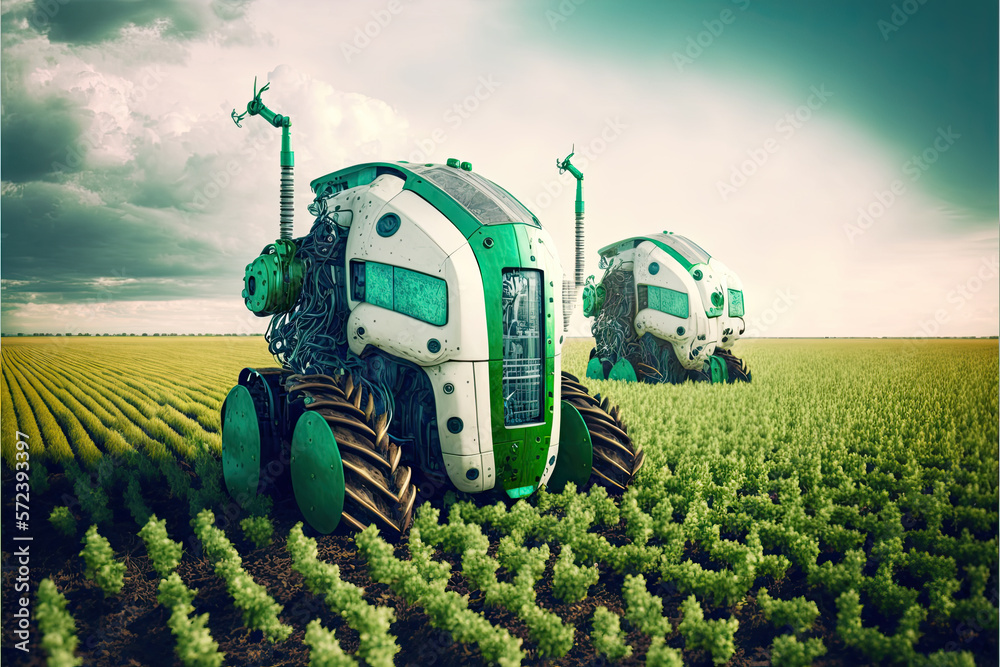 Future technology In Agriculture And Food Production. Robotic Farming ...