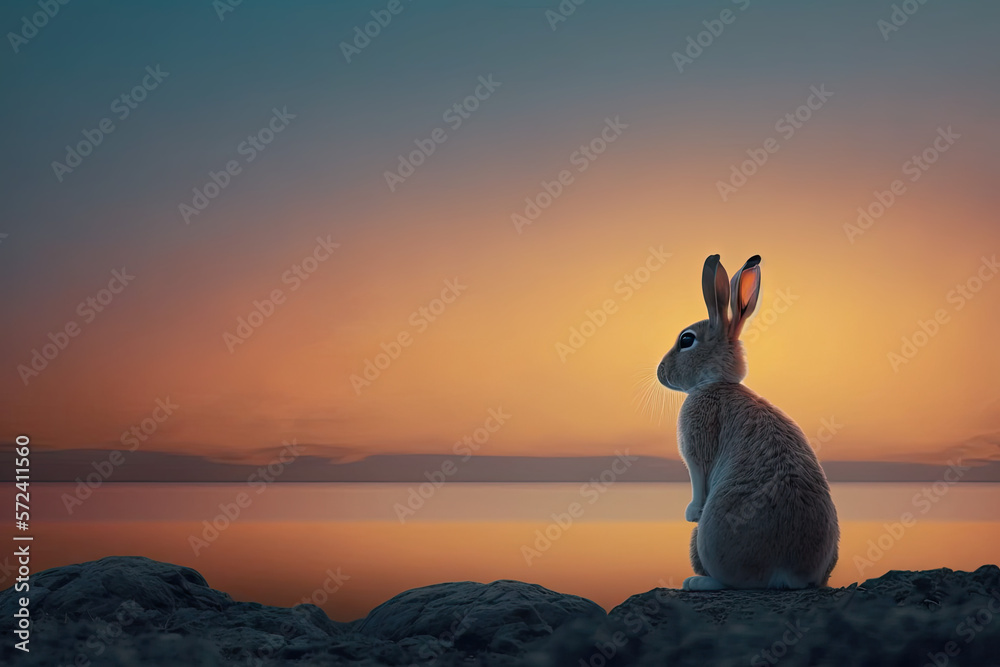 Rabbit Background with Free Copy Space for Text - Rabbit Wallpaper ...