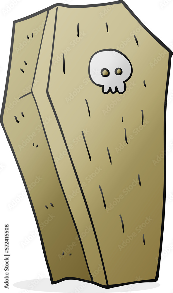 cartoon spooky coffin Stock Illustration | Adobe Stock